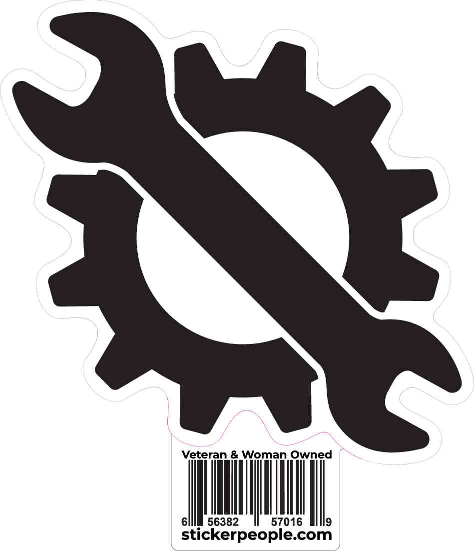 Buy Gear and Wrench Sticker Online | Toolbox Widget – Toolbox Widget USA